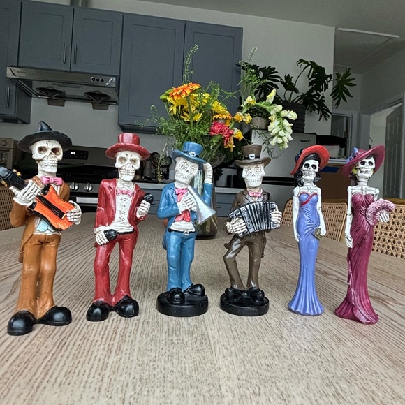 Party Supplies | Rare Htf Beautiful La Catrina Skeleton Figurine Band ...